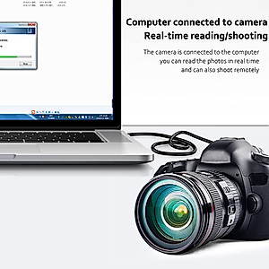 Adhiper Replacement USB Cable Camera Transfer Data Sync Charging Cord 8Pin Compatible with Sony Cybershot DSCH200 DSCH300 DSCW370 DSCW800 DSC-H200 DSC-H300 DSC-W370 DSC-W800 DSC-W830 (1m/Black)