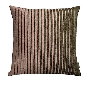 Roros Tweed Designer 100% Norwegian Wool Pillow Cushion (Asmund Gradient in Pink/Green)