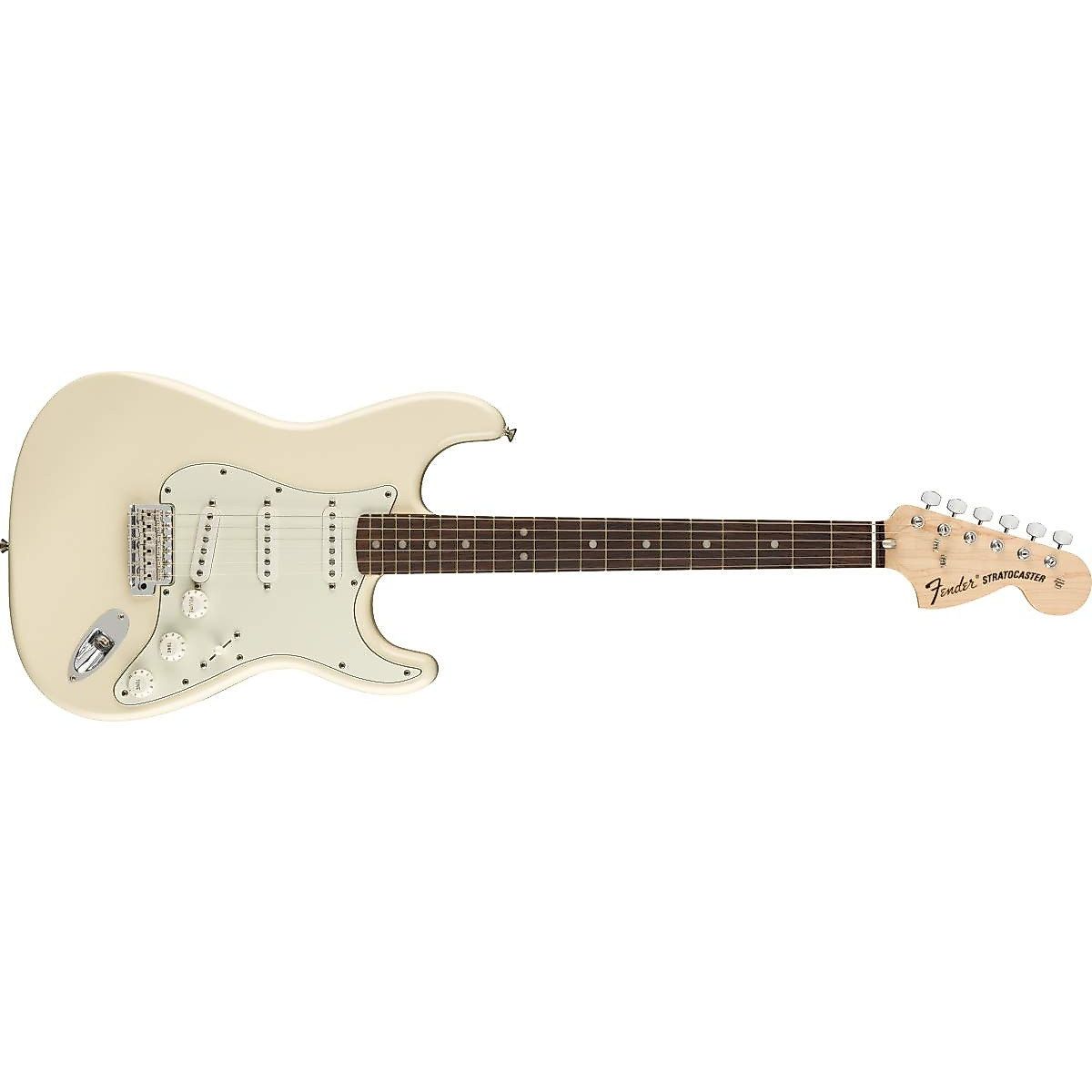 Fender Albert Hammond Jr. Signature Stratocaster Electric Guitar, Olympic White, Rosewood Fingerboard