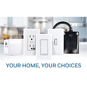 Honeywell 39363-CS2 UltraPro Z-Wave Plus Outdoor Plug-in Switch, Weather-Resistant, 1 Grounded Outlet, 39363, Black