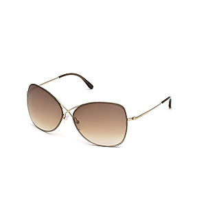 Tom Ford Butterfly Sunglasses TF250 Colette 28F Rose Gold FT0250