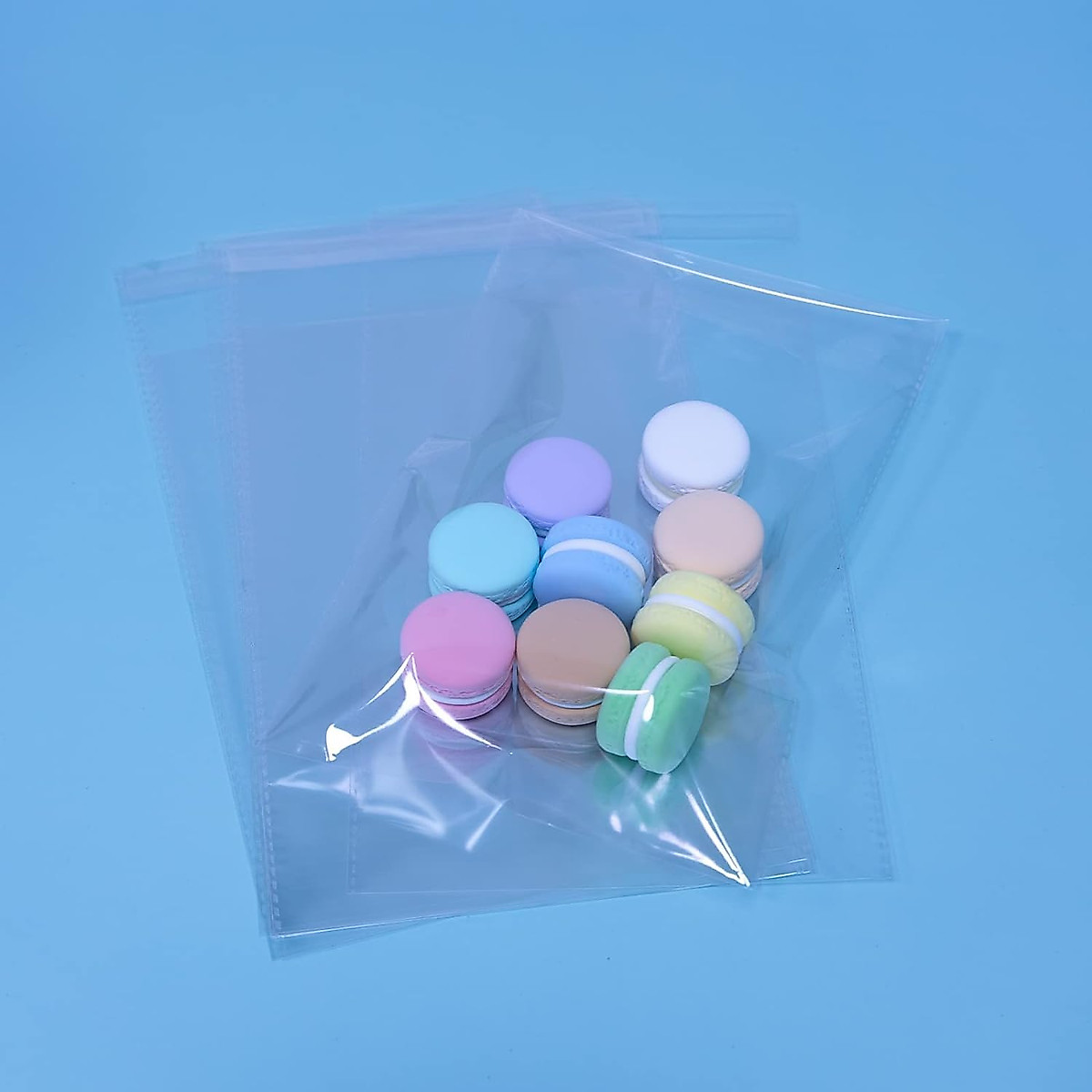 iMailer - 200 Count - 5" x 7" Cellophane Bags Self Sealing - Resealable Clear Poly Cello Bags for A2 A4 A6 Cards & Envelopes, Bakery, Cookies, Treats