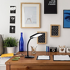 Newhouse Lighting NHDK WH Eos Reading & Craft Table LED Desk Lamp, Dimmable &Light Color Adjustable, Gooseneck Task Light, Black (NHDK-EO-BK)