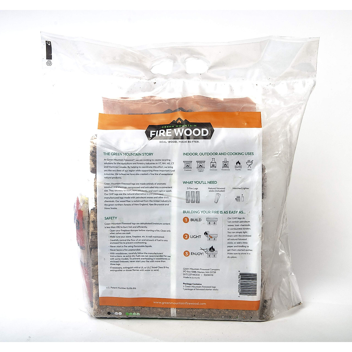 Green Mountain Firewood 8 Log Bundles – The Cleanest, Most Efficient, Most Advanced Fire Wood on Earth…