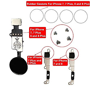 MEEFIX Home Button Key Fingerprint Repair Return Fixed Kits Set Replacement for iPhone 7/7 Plus and iPhone 8/8 Plus (Black)
