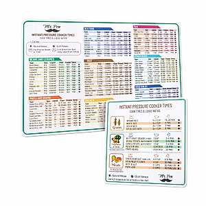 Mr. Pen- Pressure Cooker Cheat Sheet Magnet Set, Instant Pressure Cooker Times, Magnetic Pressure Cooker Cheat Sheet, Instant Cheat Sheet, Cheat Sheet Magnets, Magnet Cheat Sheet