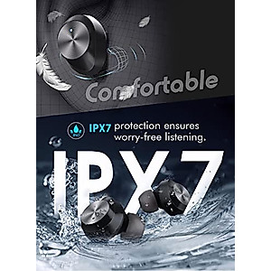 True Wireless Earbuds Bluetooth 5.3 Headphones Waterproof IPX7 Sports Wireless Ear buds with Microphone in-Ear Headphones Workout Running TWS Wireless Earphones with Charging Case for iPhone Android