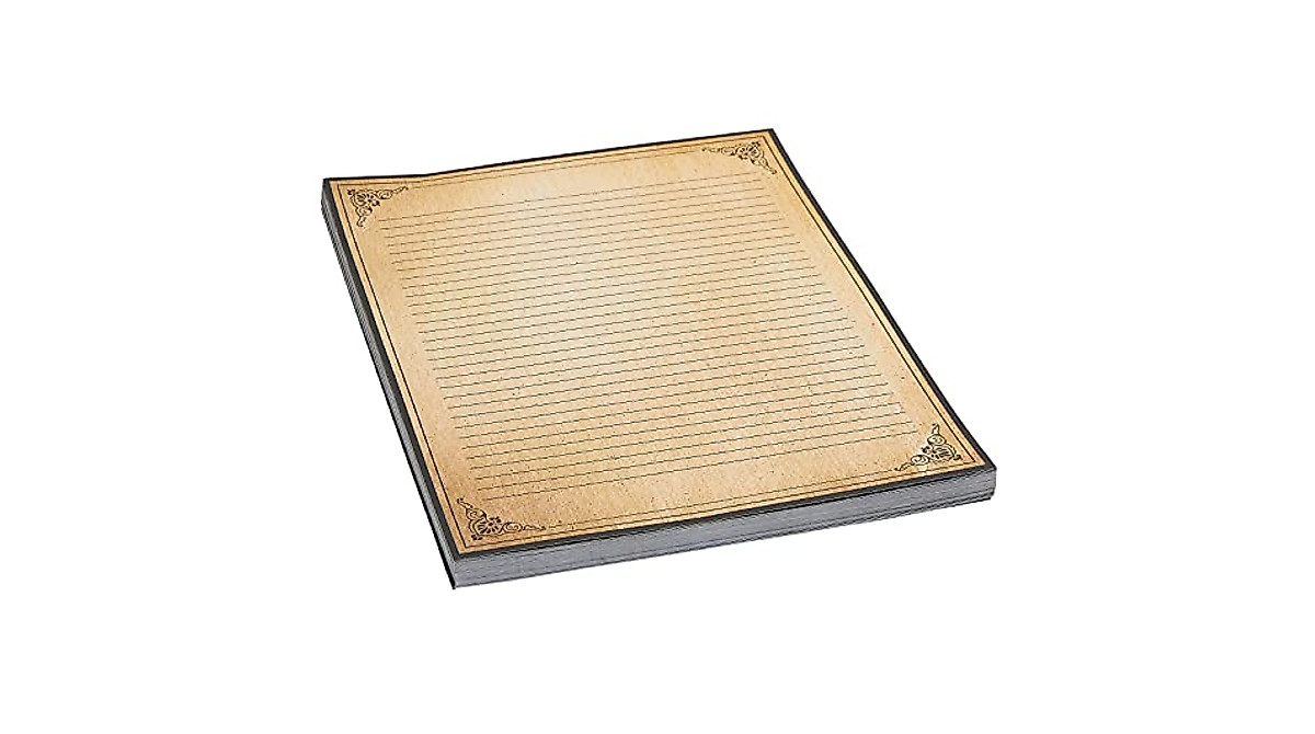 Vintage-Style Lined Stationery - 96 Sheets for Writing