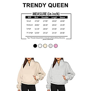 Trendy Queen Half Zip Sweatshirts Quarter Zip Pullover Hoodies for Women Oversized Fleece Soft Sweaters Comfy Fall Winter Clothes 2023 Y2K Greyblue
