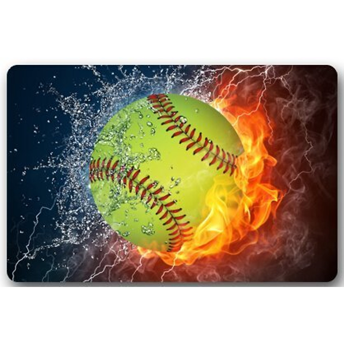 TSlook 60x80 Blankets Funny Yellow Softball Comfy Funny Bed Blanket