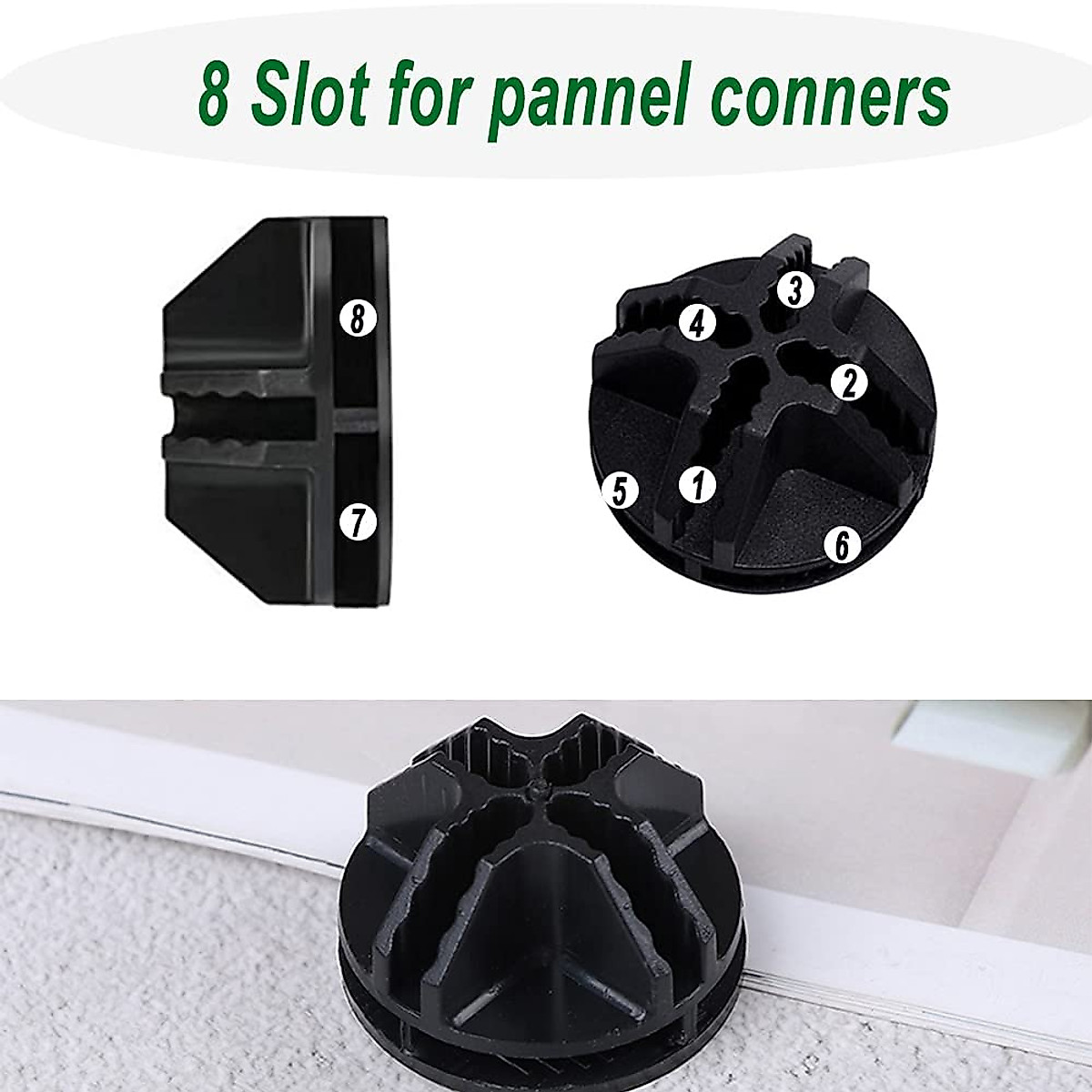 PETIT MANON Wire Cube Connectors - 24 PCS Wire Grid Cube Plastic Connectors for Wire Storage Cubes/Modular Closet/Wire Shelving