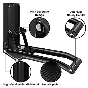 16oz Metal Can Crusher, Heavy-Duty Wall-Mounted Smasher for Aluminum Seltzer, Soda, Beer Cans and Bottles for Recycling, Gadgets for Home (Black)