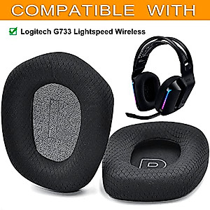 G733 Earpads - defean Replacement Ear Cushion Cover Compatible with Logitech G733 G 733 Lightspeed Wireless Gaming Headset,Ear Pads with Durable Mesh Fabric, Comfort Noise Isolation Foam (Black)