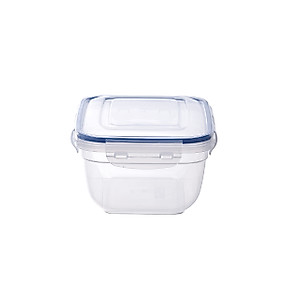 Superio Pack of 4 Plastic Food Storage Containers with airtight Lid for Pantry, Fridge- 80 Oz- BPA Free, Leakproof Sealed Container- Microwave, Dishwasher and Freezer Safe, Clear (Clear)