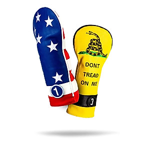 Pins & Aces USA Driver & DTOM Fairway Golf Headcover Bundle