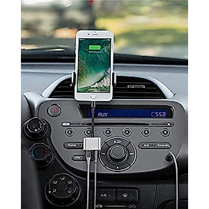 [Apple MFi Certified] Lightning to 3.5 mm Headphone Jack Adapter for iPhone, 2 in 1 Lightning to 3.5mm AUX Audio Charger Splitter Compatible with iPhone 13 12 11 XS XR X 8 7 Audio Earphone Adaptor