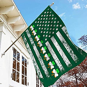 Gormcore Happy St. Patrick's Day Flag American Flag Lucky Banner Flag with Brass Grommets,Outdoor Sign House Banner Polyester Yard Lawn Outdoor Decor 3x5 Ft