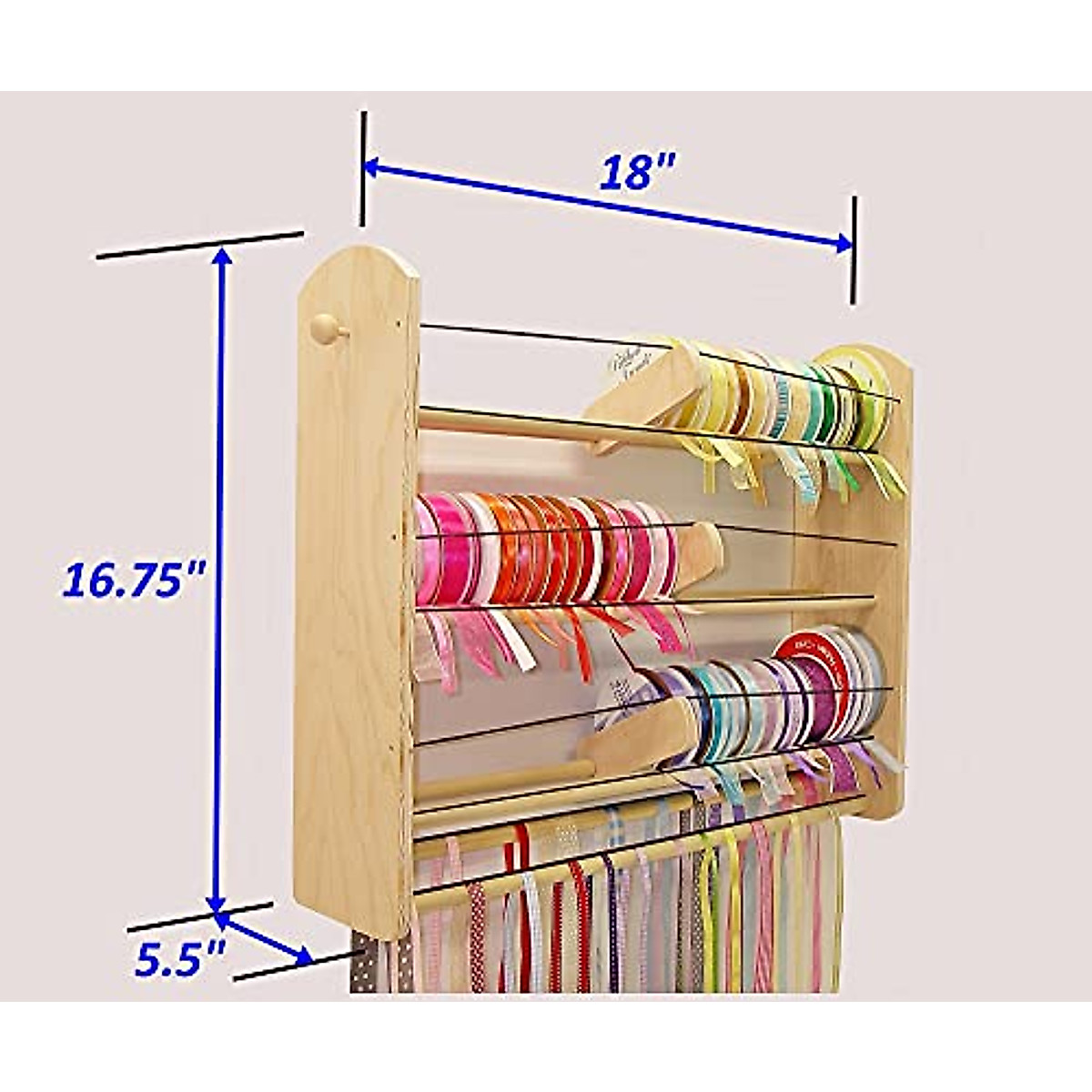 Giraffe Storage Systems GSS 2n1 Ribbon Organizer 18" 5 Tier Wall Unit
