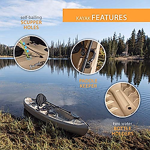 Lifetime 90806 Tamarack Angler 100 Fishing Kayak - 2 Pack (Paddles Included)