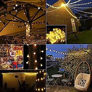 Liyade Globe String Lights, 33ft 100 LED Battery Operated String Lights with Remote and Timer Function, Indoor Outdoor Decorative Lights for Bedroom Christmas Decor Garden Party Wedding, Warm White