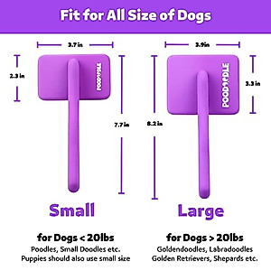 Poodoodle Dog Slicker Brush for Goldendoodle, Labradoodle & All Doodle Mix, Long Pin Wood Dog Brush for Long Haired Dogs, Tailored for Poodles & Doodles, Golden Doodle Brush for Grooming - Large