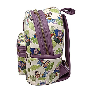 Loungefly Disney Lilo and Stitch Allover Print Womens Double Strap Shoulder Bag Purse