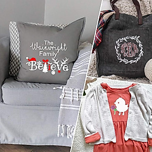 Dysania White HTV Heat Transfer Vinyl Bundle- 10 Pack 12"x12"Sheets HTV Vinyl, Pu Iron on Vinyl for T-Shirt,Easy to Cut & Weed for Heat Vinyl Design