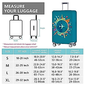 Travelkin Luggage Covers For Suitcase Tsa Approved,Suitcase Cover Protector Fit 18-32 Inch Luggage