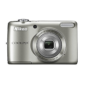 Nikon COOLPIX L26 16.1 MP Digital Camera with 5x Zoom NIKKOR Glass Lens and 3-inch LCD (Silver) (OLD MODEL)