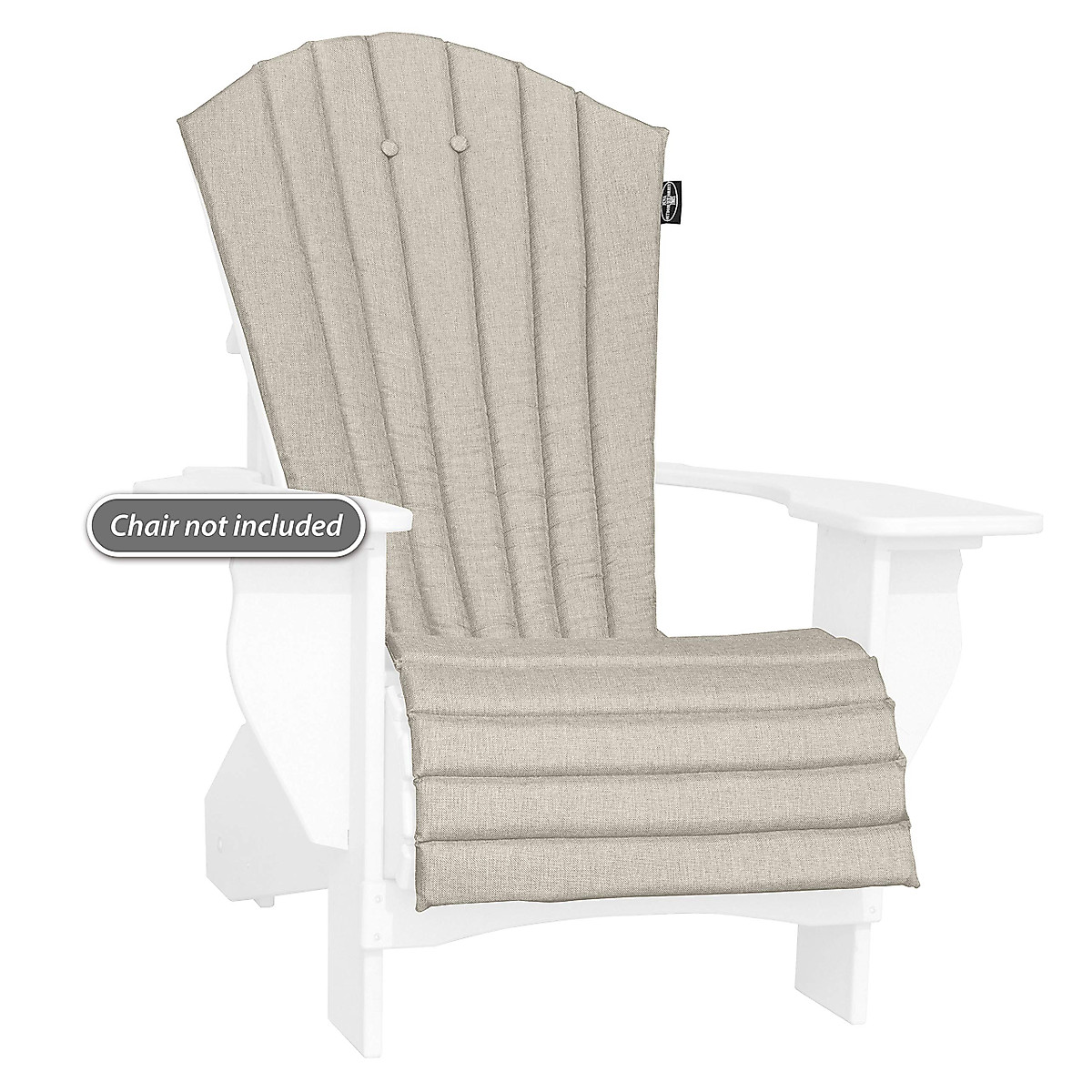 Outdoor All-Weather Patio Chair seat Cushion , Quick Drying Olefin Fabric - Adirondack Chair Cushion for Your Chair-Chair not Included (Beige Morning)