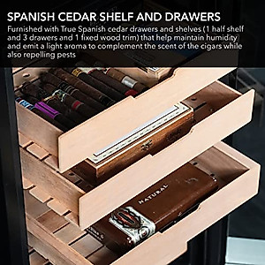 Whynter CHC-421HC 4.2 cu. ft. Cigar Cabinet Cooler Humidor with Built-in Heating & Cooling System, Humidity Temperature Control and Spanish Cedar Shelves