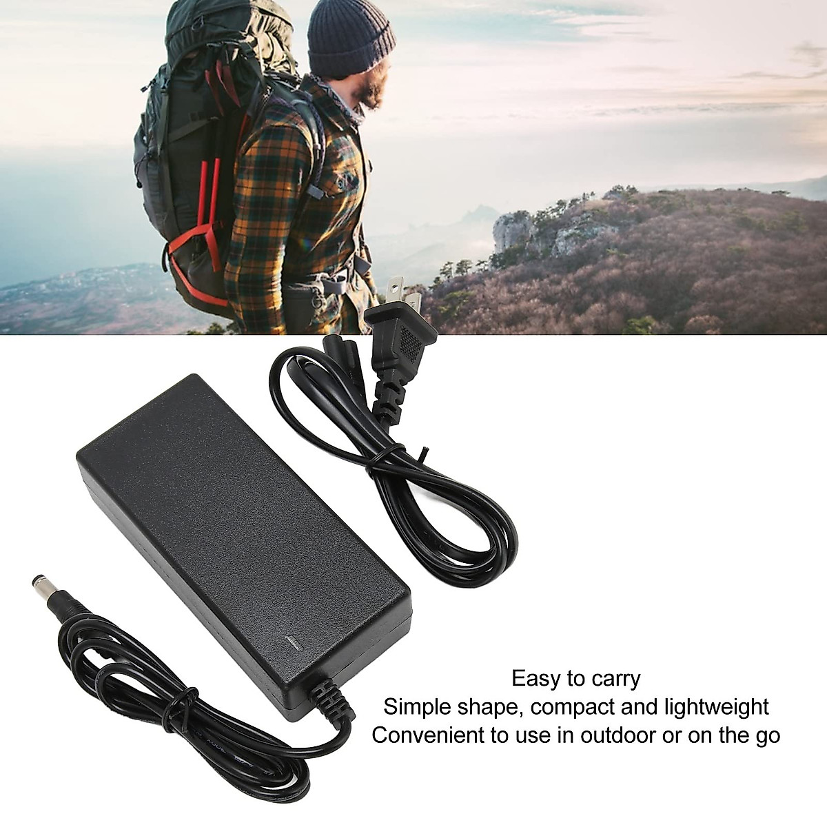 42V 2A Battery Charger, Universal Power Supply Adapter for 36V Lithium Battery, Electric Scooter Charger Battery Charger with 4 Adapter 100-240V