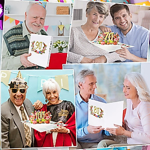 GREETING ART 70th Birthday Card with Pop-Up Design, Laser Cut, Folds Flat, Includes Envelope and Note Card