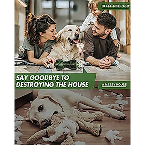 FifthQuarter Squeaky Dog Toys: Almost Indestructible Dog Toys for Aggressive Chewers Natural Rubber Tough and Durable Puppy Chew Toys for Medium and Large Breed