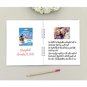 Nana And Me Memory Book, Grandmother's Memory Book Real Rose Gold Foil, 9.25" x 7.5" Spiral Scrapbook. 120 blank pgs, Baby Journal For Grandma, Letters From Nana Memory Book (WH/rg)