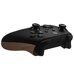 eXtremeRate Controller Grip for Xbox Series X & S, Wood Grain Soft Touch Comfortable Side Rails, Replacement Back Panels Accessories Rear Shell for Xbox Core Wireless Controller [Controller Excluded]