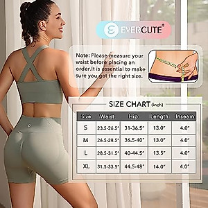Evercute Women's Butt Lifting Shorts Pack Workout Sets Booty Shorts High Waist Gym Shorts Seamless Exercise Fitness Yoga