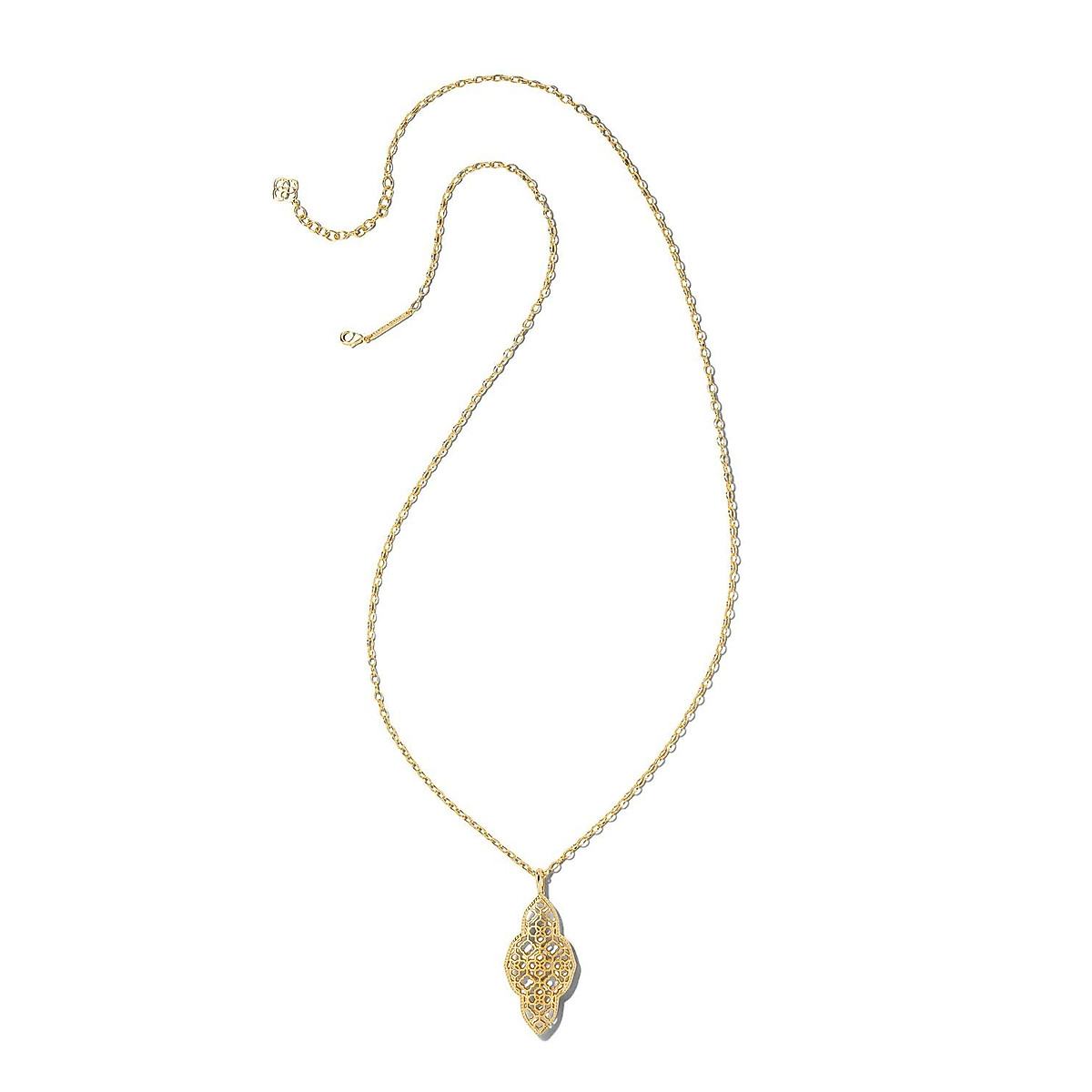 Kendra Scott Abbie Long Pendant Necklace in 14k Gold-Plated Brass, Fashion Jewelry for Women, Gold