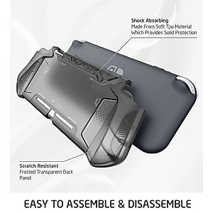 Mumba Grip Case for Nintendo Switch Lite, [Blade Series] TPU Protective Portable Cover Accessories Compatible with Switch Lite Console 2019 Release (FrostBlack)