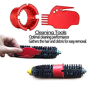 Replacement parts Compatible for iRobot Roomba 675 677 671 655 645 Robotics,Filter,Side Brush,Bristle and Flexible Beater Brush, Cleaning Tool and Screw