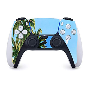 ITS A Skin Skins Compatible with Sony Playstation 5 Console Disc Edition - Protective Decal Overlay Stickers wrap Cover - Beach Water Palm Trees