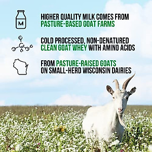 Naked Goat - 100% Pasture Fed Goat Whey Protein Powder from Small-Herd Wisconsin Dairies, 2lb Bulk, GMO Free, Soy Free. Easy to Digest - All Natural - 23 Grams of Protein - 30 Servings
