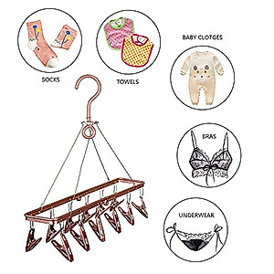 KANGCAI Sock Hanger Clothes Drying Rack Mitten Drying Rack herb Drying Rack tendederos de ropa para secar Foldable Drying Racks for Laundry Racks for Apartments（Pink）