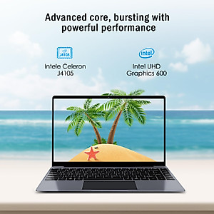 VGKE [Windows 11 Pro] B14 Air Windows 11 Laptop, 14.1" Full HD 1920*1080 IPS, Intel Celeron J4105 Processor, 8GB RAM LPDDR4, 256GB SSD, Metal Body, Grey