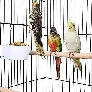 Yaheetech Medium Parakeet Bird Cage for Small Birds Sun Parakeets Green Cheek Cockatiels Conures with Wooden Perches&Rolling Stand, Black
