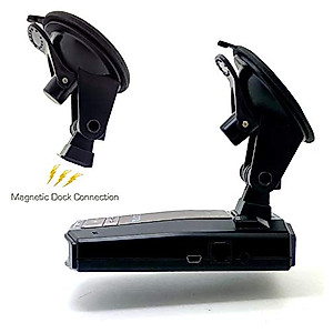 ChargerCity Super Strong Windshield Suction Mount Holder for Escort Max360c, Max 3, IX IXc, Redline EX Beltronics Cobra DualPro GT 360 Radar Detector w/EZ Magnet Connection