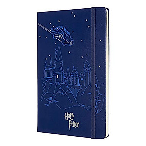Moleskine Limited Edition Harry Potter Notebook, Hard Cover, Large (5" x 8.25") Ruled/Lined, Royal Blue, 240 Pages