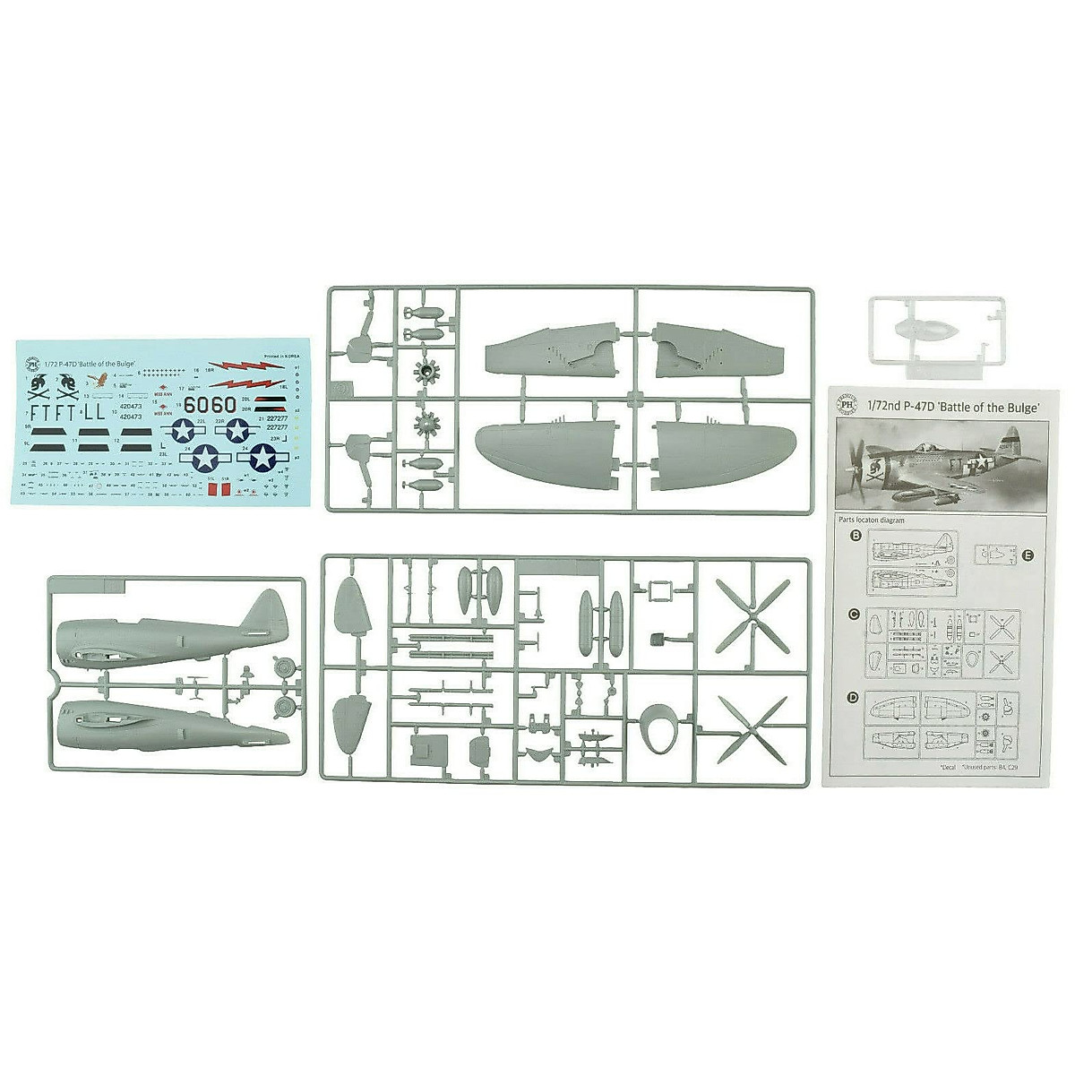 Premium Hobbies P-47D Battle of The Bulge 1:72 Plastic Model Airplane Kit 130V