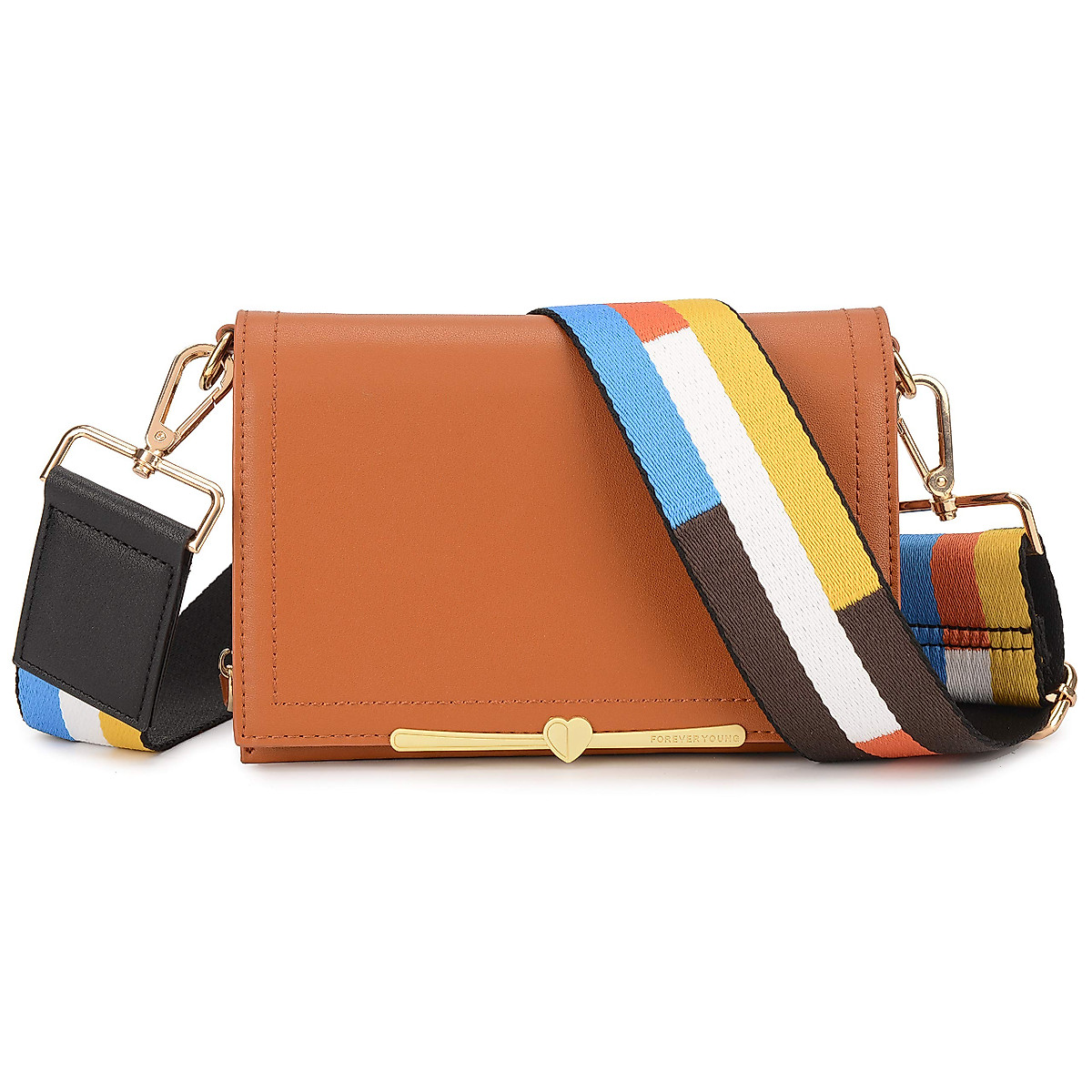 lola mae 2” Wide Shoulder Strap Replacement for Handbags Adjustable Removable Guitar Canvas Crossbody Belt for Purse (BS145 (Silver hardware))