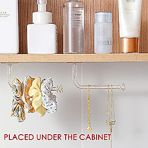 8 Pack Adhesive Scrunchie Hair Hairband Tie Holder - Hair Accessories Wall Hooks Stand Organizer Storage Holder for Girl Women Gifts Diy